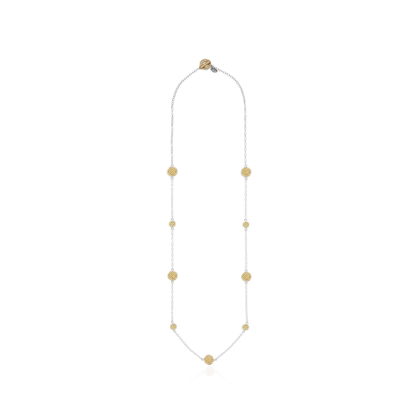 Anna Beck Gold and Silver Long Multi-Disc Station Necklace – Rococo ...