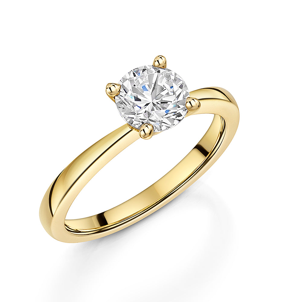 Jools Gold Vermeil 1.5ct Brilliant Cut Cubic Zirconia Ring – Rococo ...
