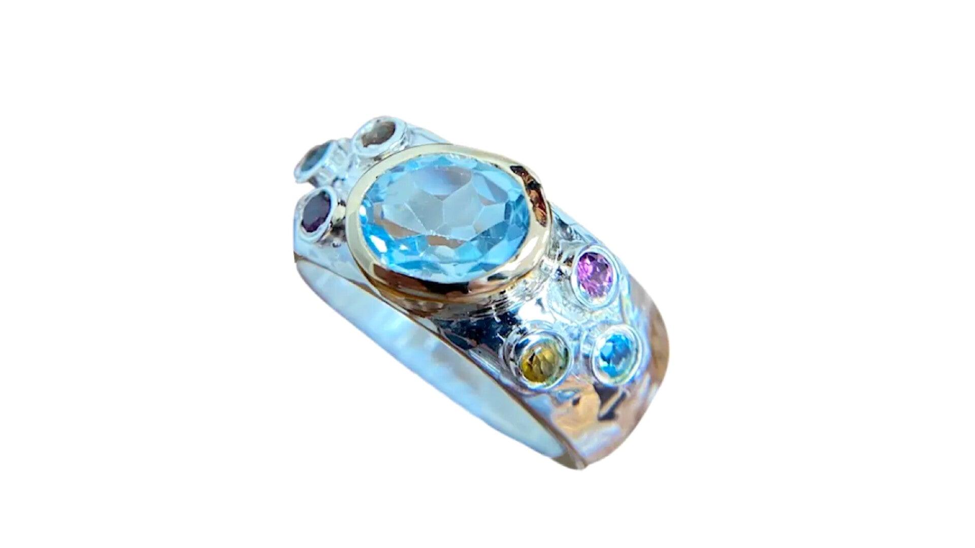 Yaron Morhaim 9ct Gold Gemstones Ring – Rococo Jewellery